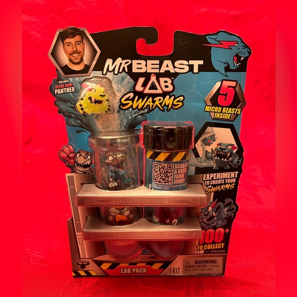 Mr Beast | Toys | Mrbeast Lab Swarms Lab Pack Kit W 5 Micro Beasts W Ultra Rare Panther | Poshmark
